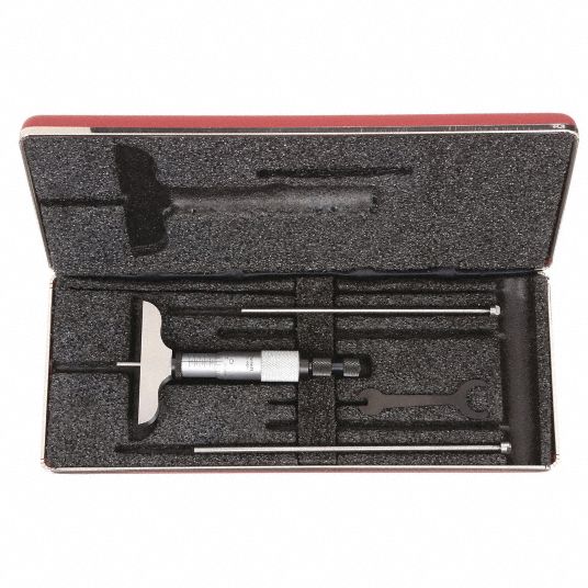 STARRETT, 0 in to 3 in, Inch, Mechanical Depth Micrometer - 2ZUC9|440Z ...