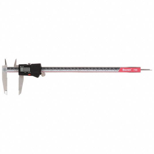 STARRETT, 0 in to 12 in /0 mm to 300 mm, Inch/Metric, 4-Way Digital ...