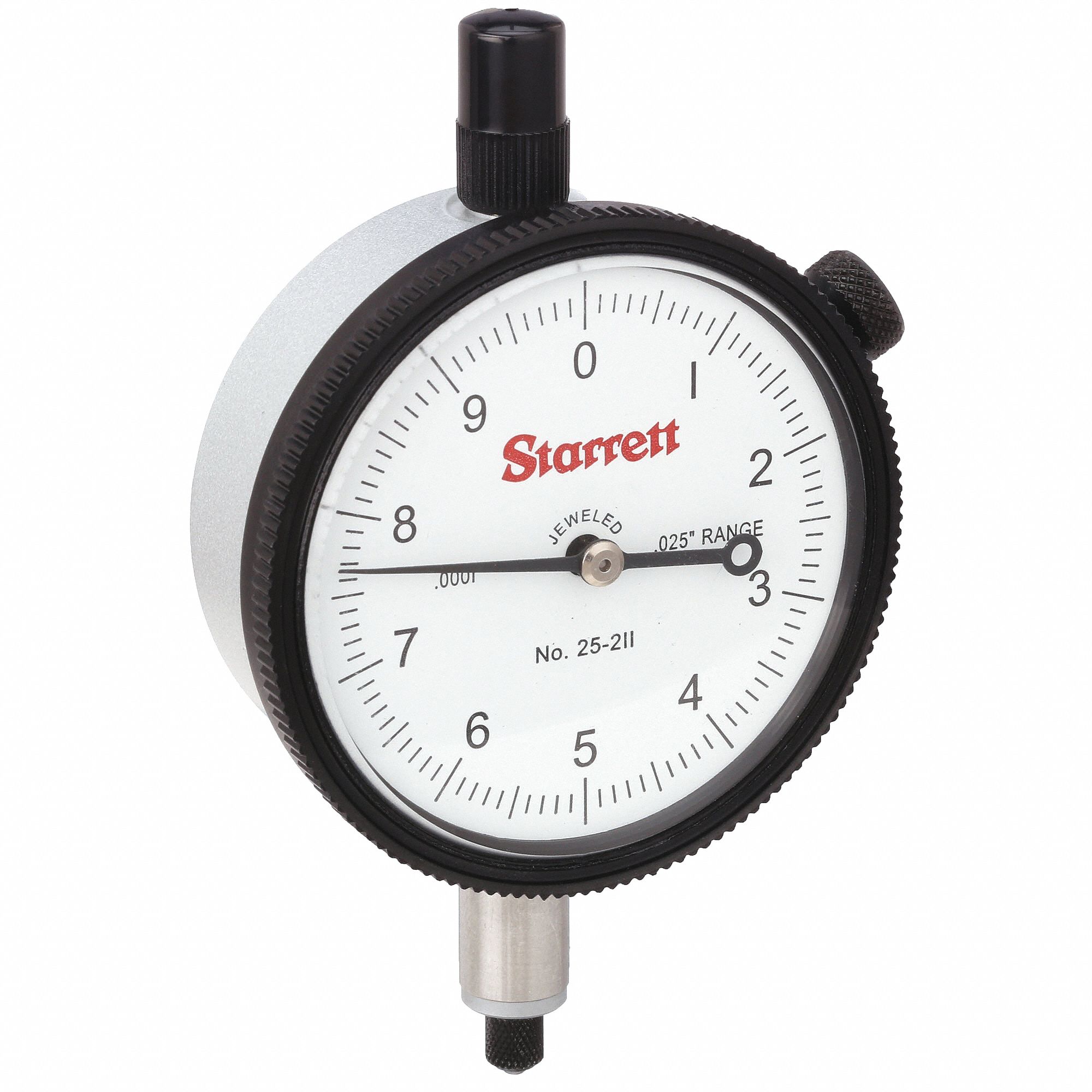 STARRETT, 0 in to 0.025 in, Inch, Dial Indicator - Lug Back - 2ZUH6|25-211J - Grainger