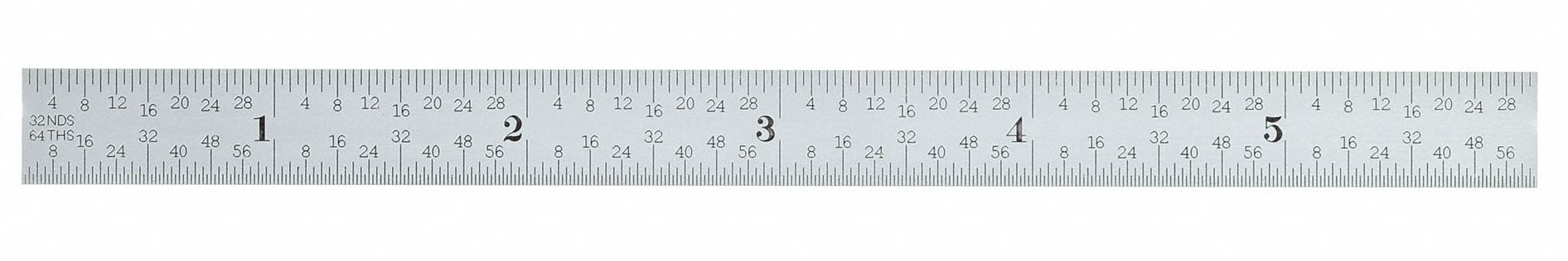 STARRETT Steel Rule, Flexible: 16R, 100ths/32nds/50ths/64ths, 6 in Lg ...