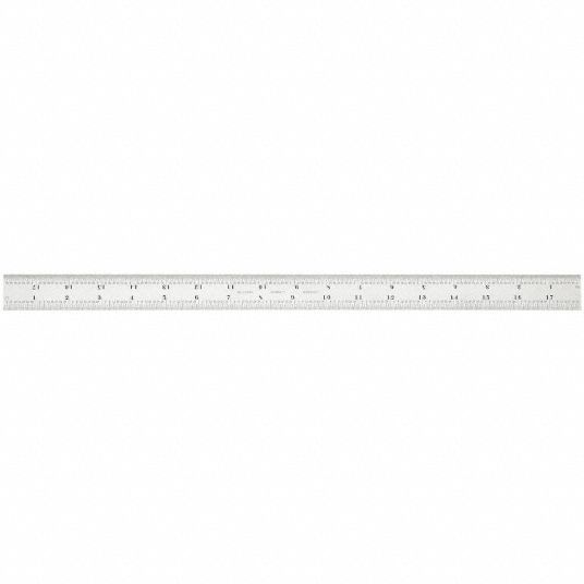 STARRETT, C604R-18, 18 in, Steel Rule, Spring Tempered - 2ZUW3|C604R-18 ...