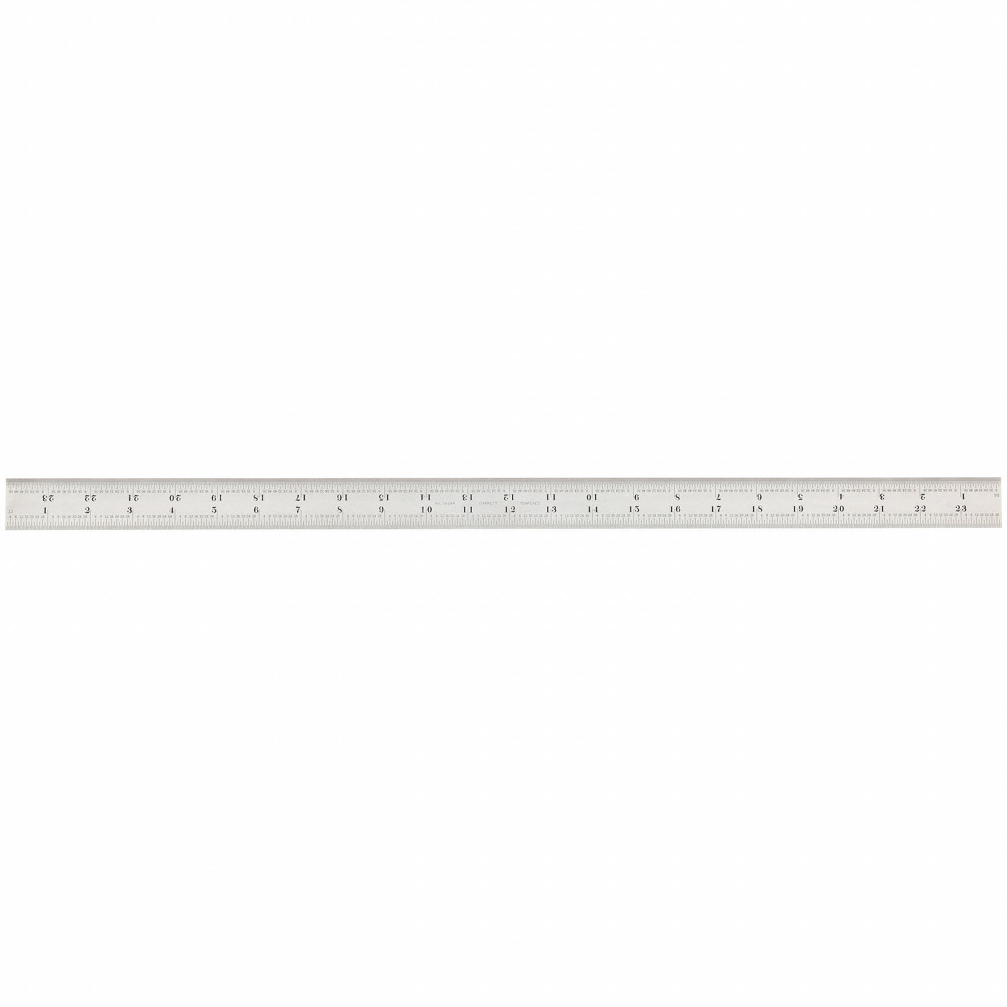 STARRETT, C604R-24, 2 ft, Steel Rule, Spring Tempered - 2ZUW4|C604R-24 ...