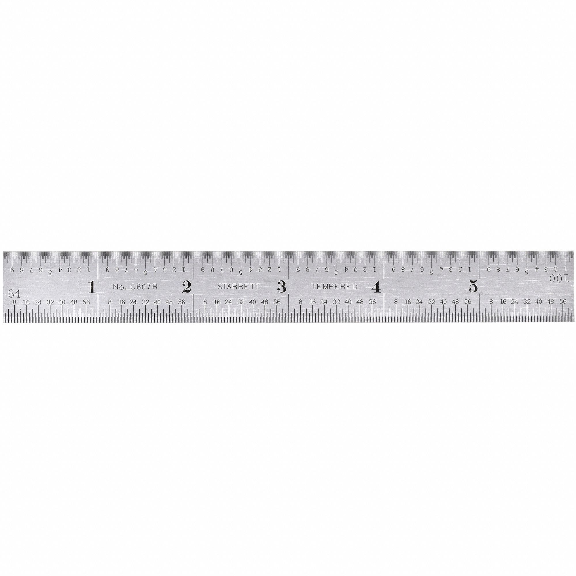 STARRETT, C607R-6, 6 in, Steel Rule, Spring Tempered - 2ZUW5|C607R-6 ...