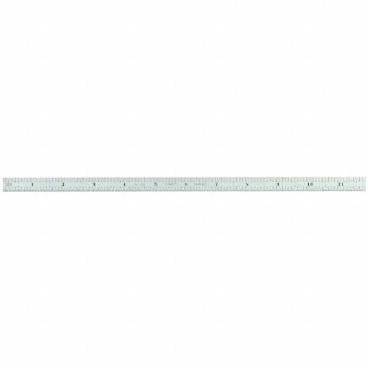 STARRETT, C334-300, 11 3/4 in / 300 mm, Steel Rule, Flexible - 2ZUX2 ...