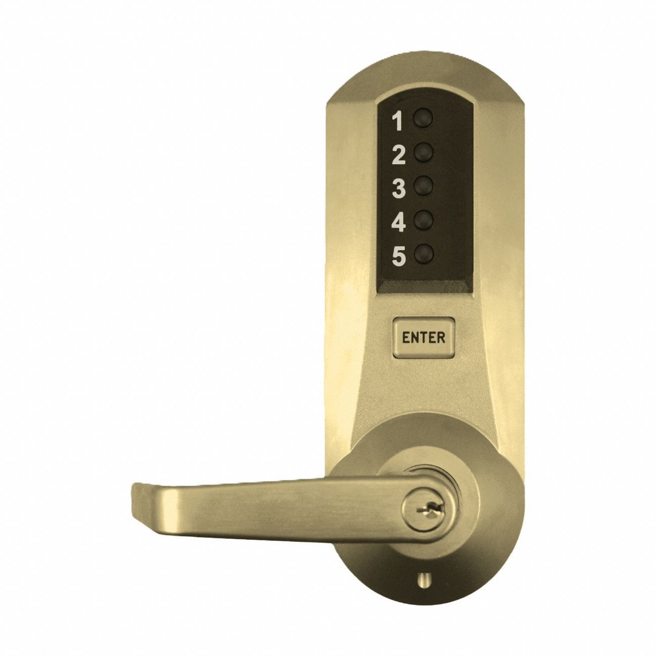 SIMPLEX, ADA Compliant, Brass, Mechanical Push Button Lockset - 2ZV19 ...