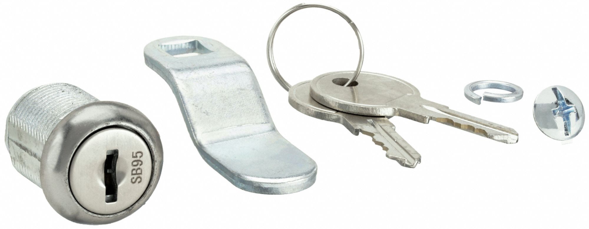 TENNSCO Disc Tumbler Keyed Cam Lock: 5/8 in Mounting Hole Dia., 3/4 in ...