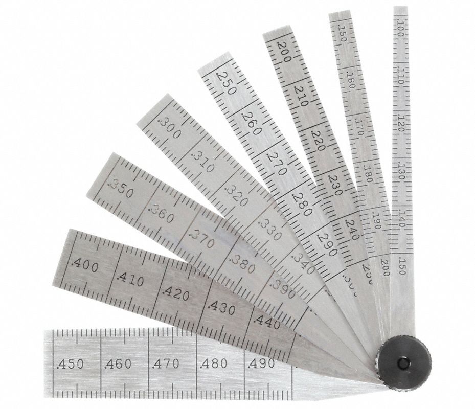STARRETT Calibrador Estrecho,0.100 a 0.500 - Calibradores Ahusados ...