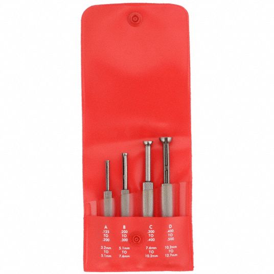 STARRETT, 0.13 in to 0.5 in /3.2 mm to 12.7 mm, Knurled Nut Locking ...