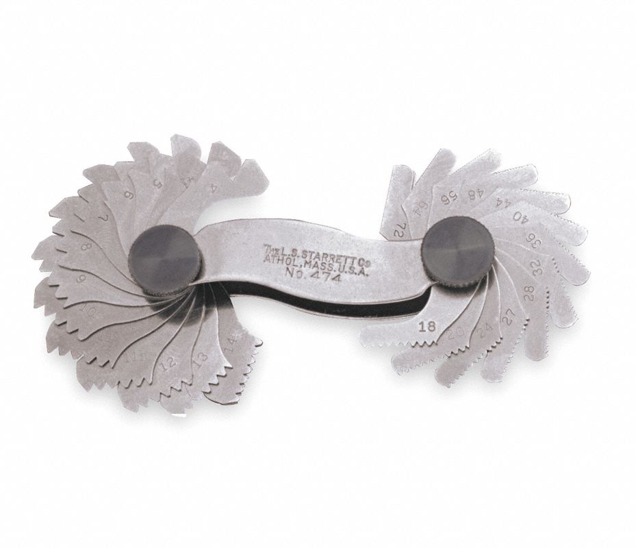 STARRETT Calibrador de Rosca del Tornillo , Ángulo de la Rosca (Grados ...