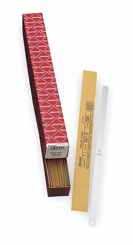 STARRETT Loose-Leaf Feeler Gauge Set: Inch, 32 Feeler Blades, 001 in ...