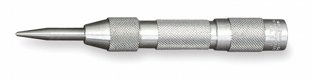 5 in Aluminum Handle, High Carbon Steel Point Automatic Center Punch ...