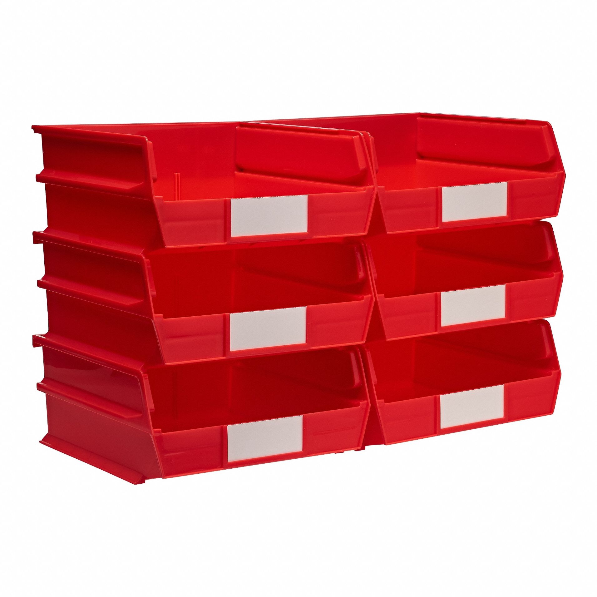 TRITON PRODUCTS, 11 in x 10 7/8 in x 5 in, Red, Storage Bin - 840ZC8|3 ...