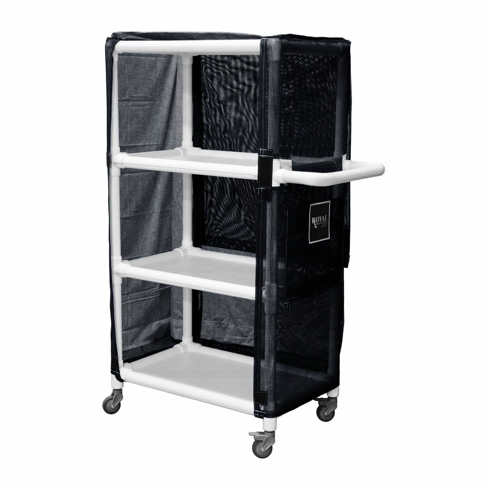 ROYAL BASKET TRUCKS, Black, (4) Swivel, Linen Cart - 824CD2|G24-KKX-L3A ...