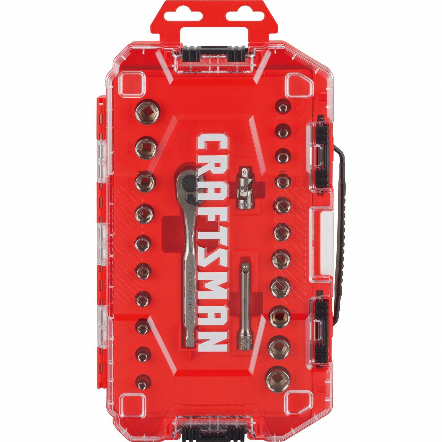 CRAFTSMAN, 1/4 in Drive, 24 Piece, Socket Wrench Set - 380NV0|CMMT12028 ...