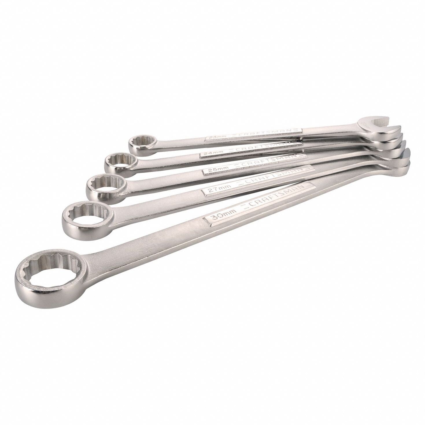 CRAFTSMAN, Alloy Steel, Chrome, Combination Wrench Set - 380NR7 ...