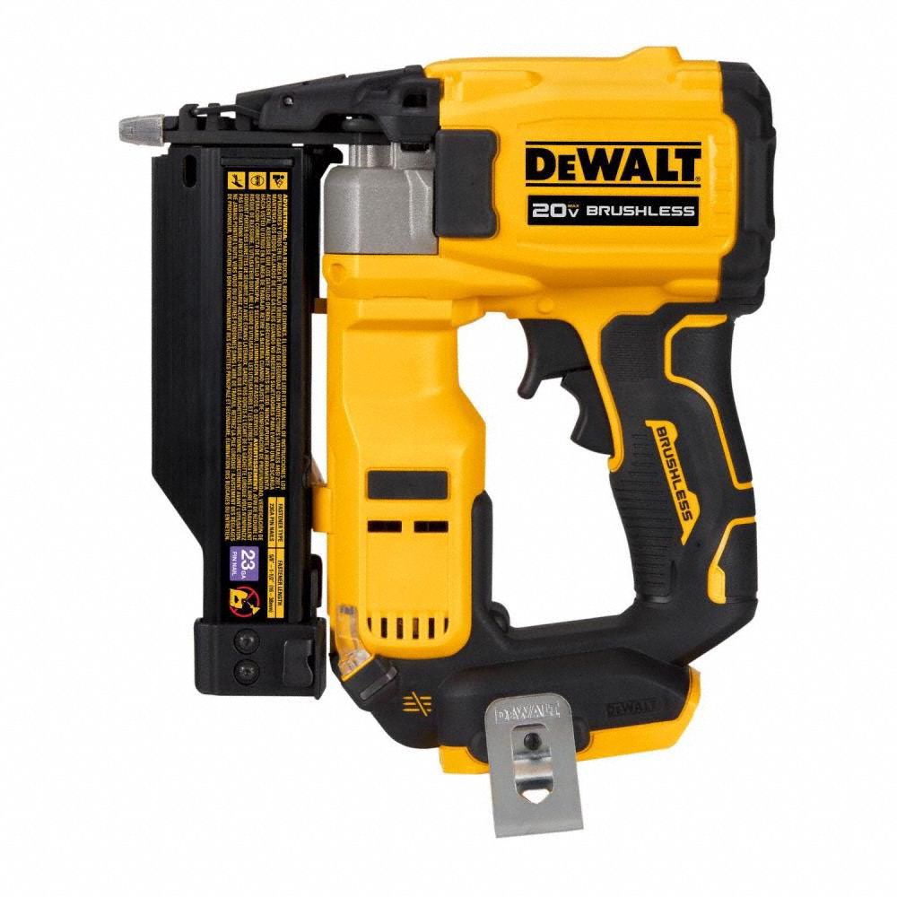 DEWALT Nail Gun: Finish, Sequential, For 23 ga Nail Gauge, For 5/8 in ...