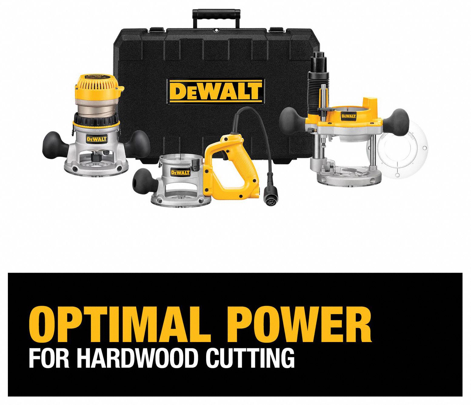 DEWALT Router: Mid-Size, Fixed and Plunge Base, 2.25 hp, Variable Speed ...