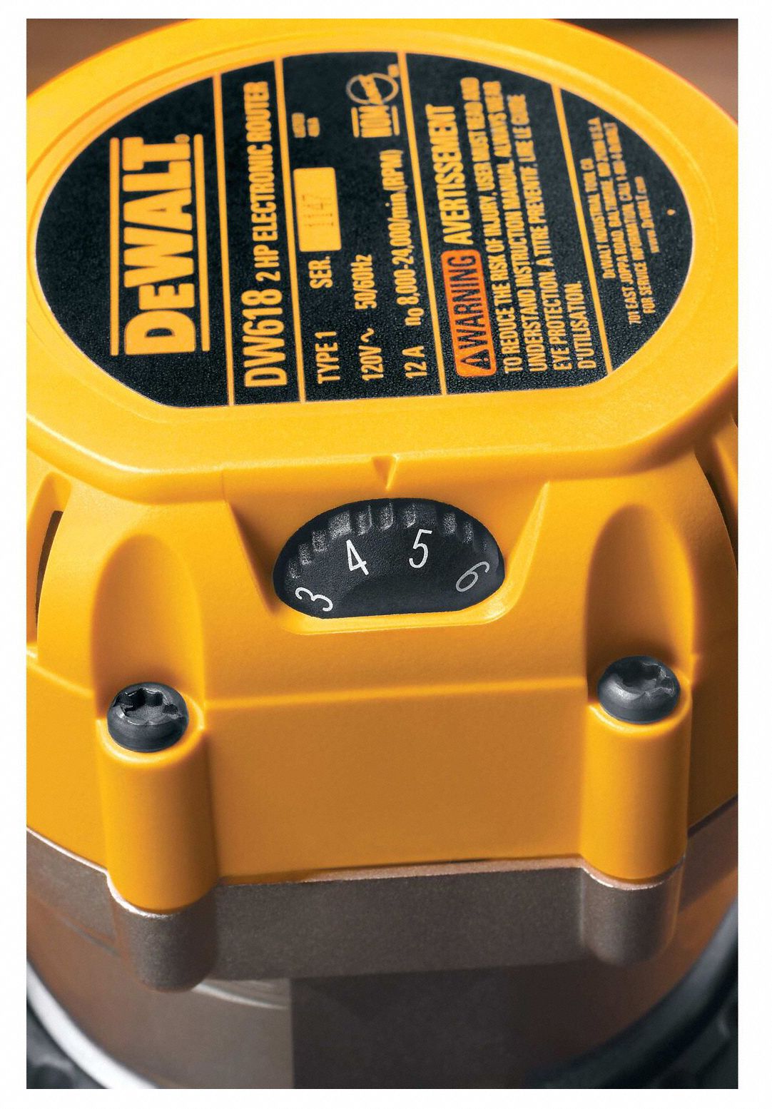 DEWALT Router: Mid-Size, Fixed Base, 2.25 hp, Variable Speed, 24,000 ...