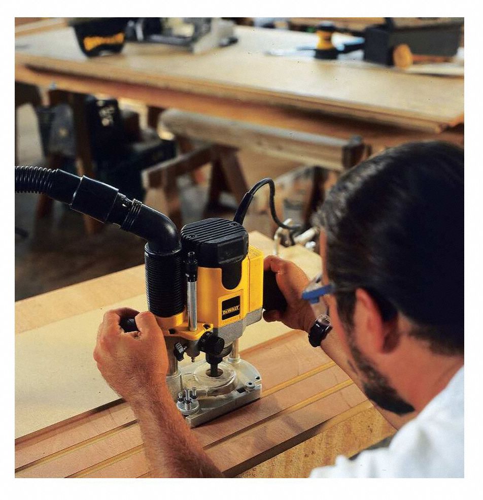 DEWALT Router: Mid-Size, Plunge Base, 2 hp, Variable Speed, 24,000 RPM ...