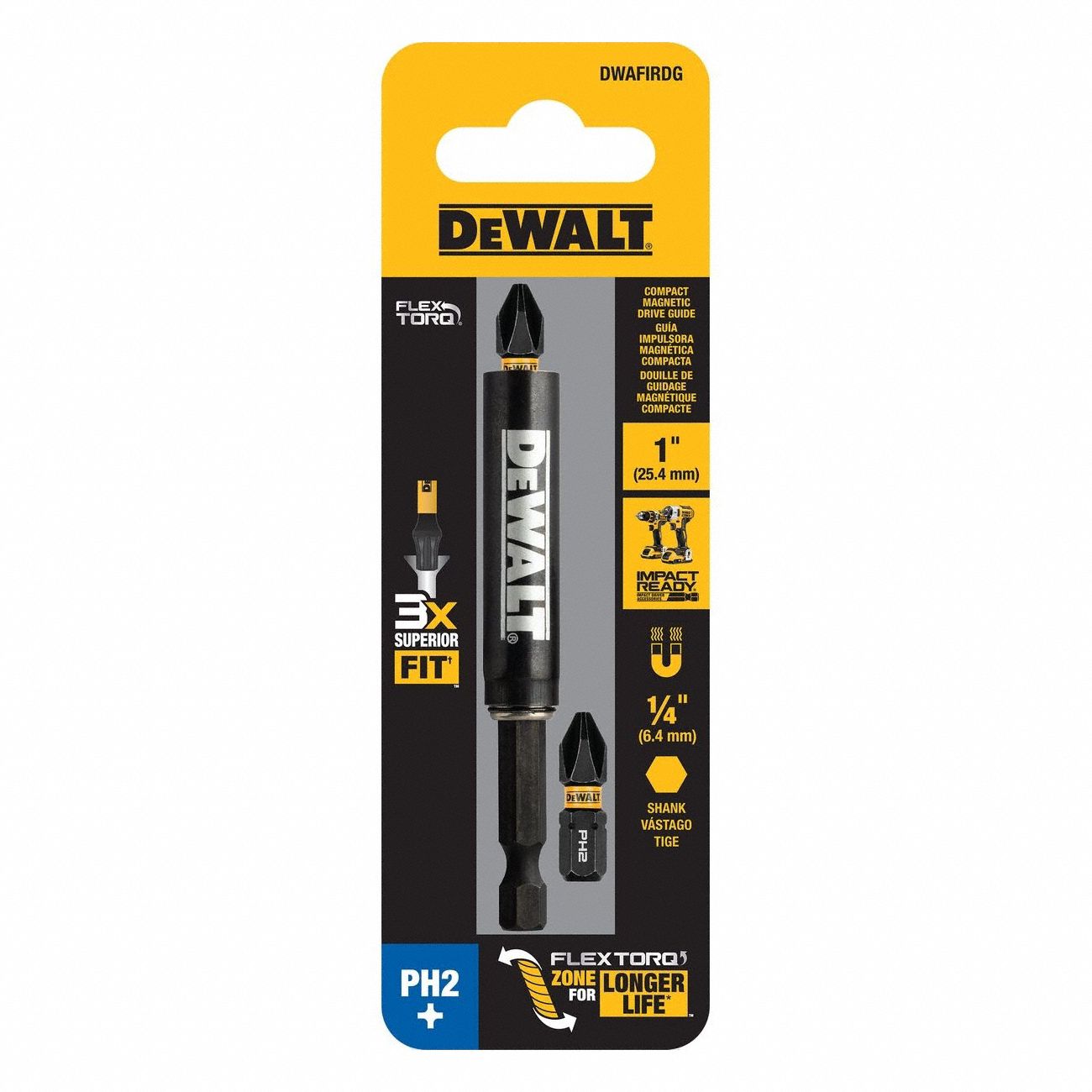 DEWALT, Drive Guide/Screwdriver Bit, PH2 Bit Industry Size, Driver Bit ...