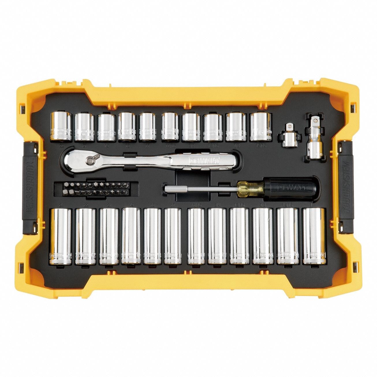 DEWALT, 3/8 in, 1/2 in Drive, 85 Piece, Socket Set - 813UA6|DWMT45403 ...