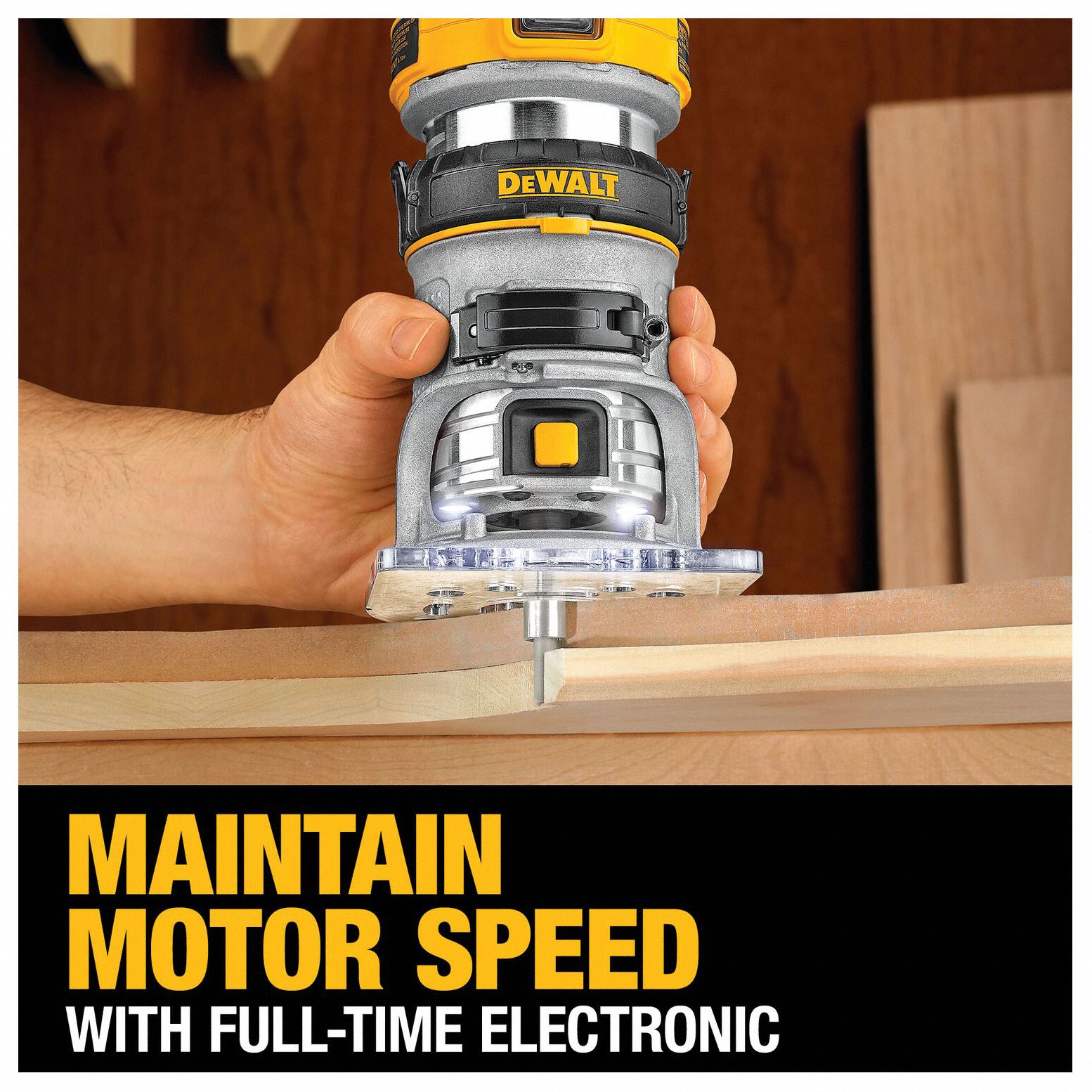 DEWALT Router: Compact, Fixed Base, 1.25 hp, Variable Speed, 27,000 RPM ...