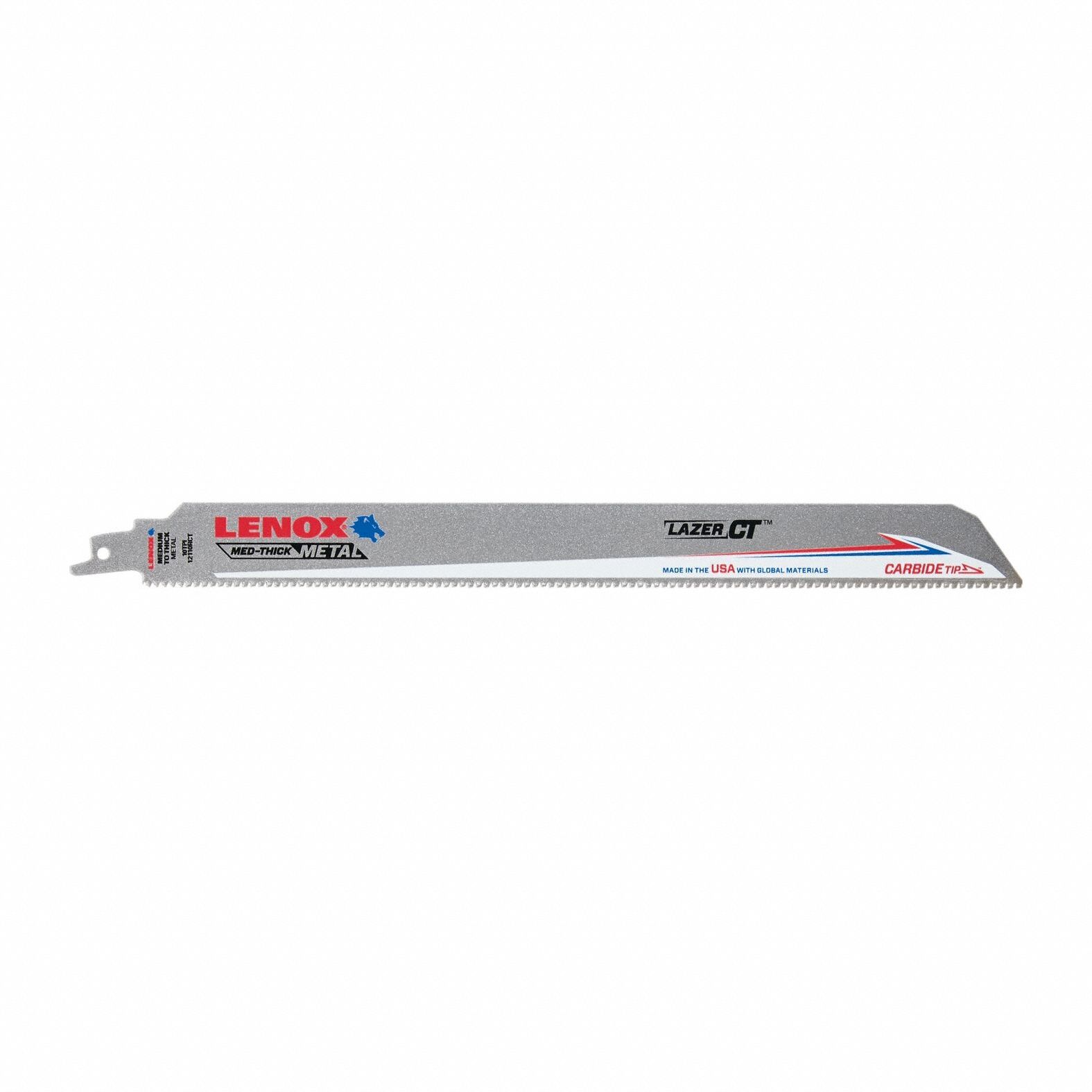LENOX, 10 Teeth per Inch, 12 in Blade Lg, Reciprocating Saw Blade ...