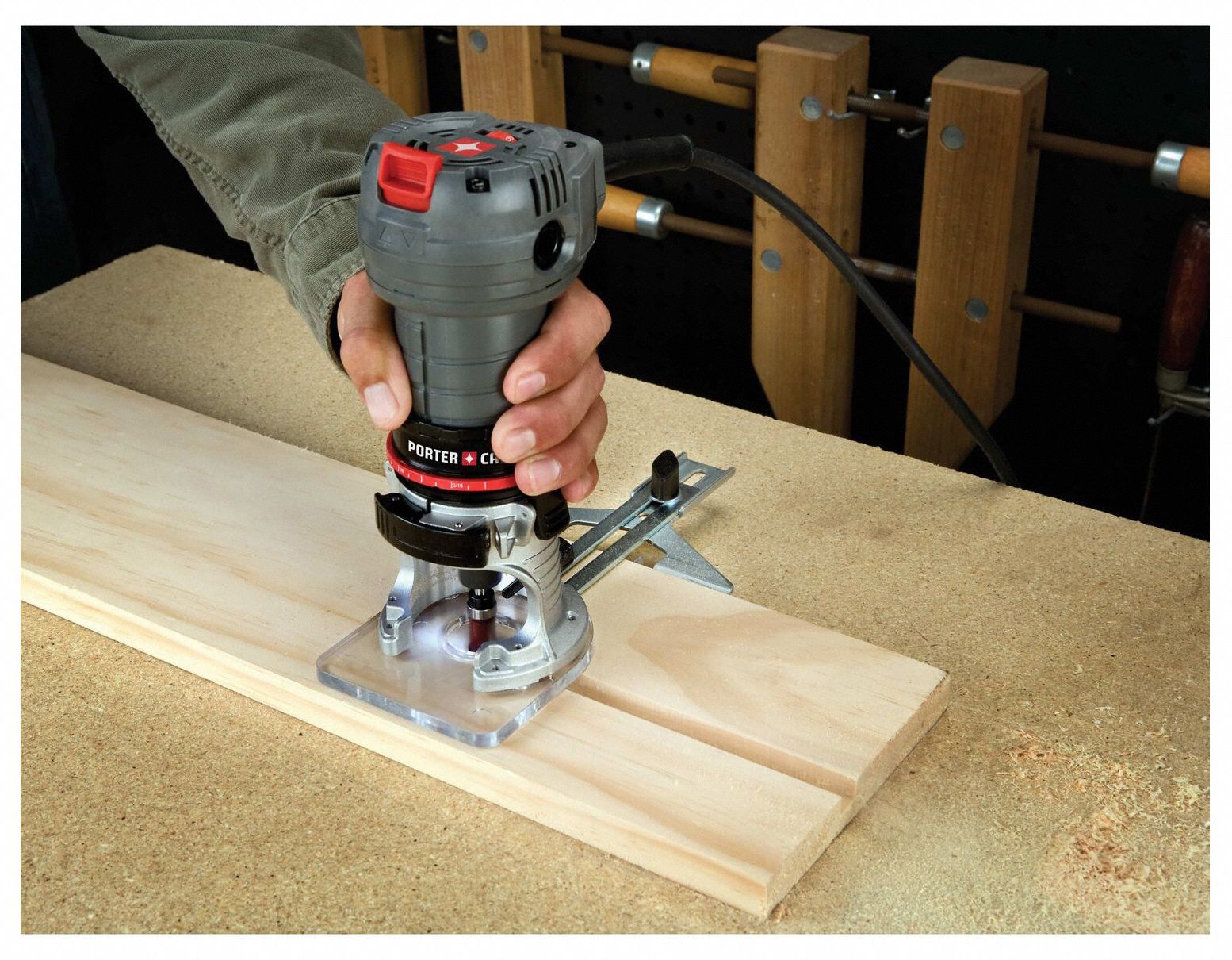 PORTER CABLE Laminate Trimmer: Compact, Fixed Base, 1.75 hp, Variable ...