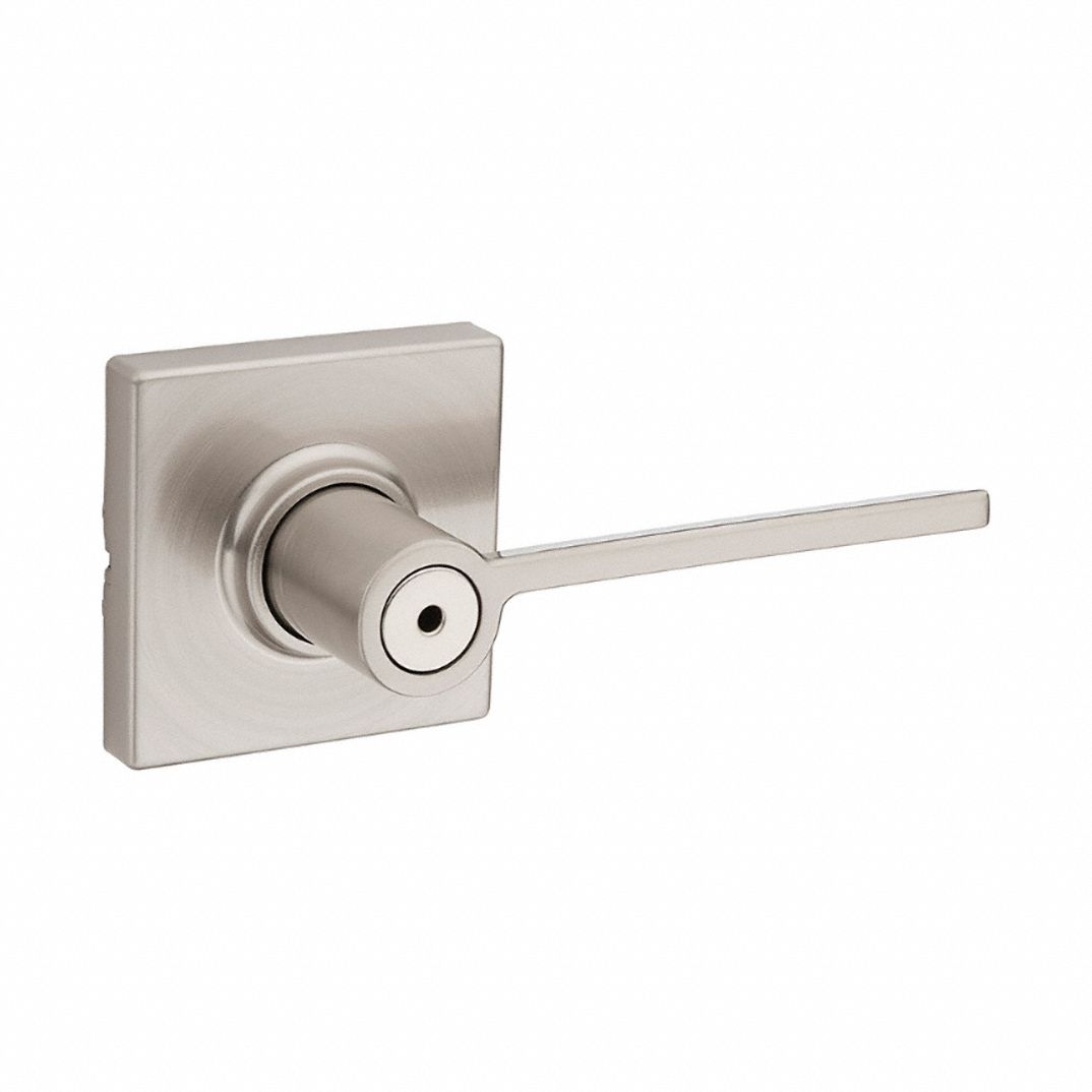 KWIKSET, Privacy Lever Locksets, Nickel, Door Lever Lockset - 828ZY1 ...