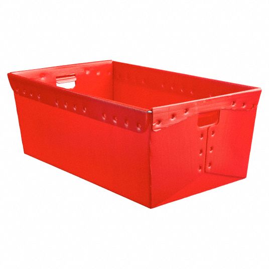 DIVERSI-PLAST, 22.4 gal, 30 in x 19 in x 12 in, Nesting Tote - 2CEW1 ...