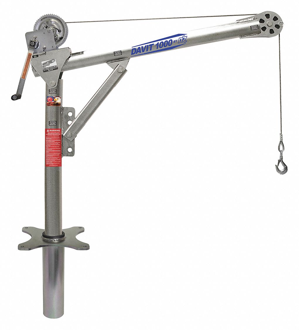 OZ LIFTING PRODUCTS, Steel, Manual, Davit Crane Kit - 302J59|OZ1000DAV ...