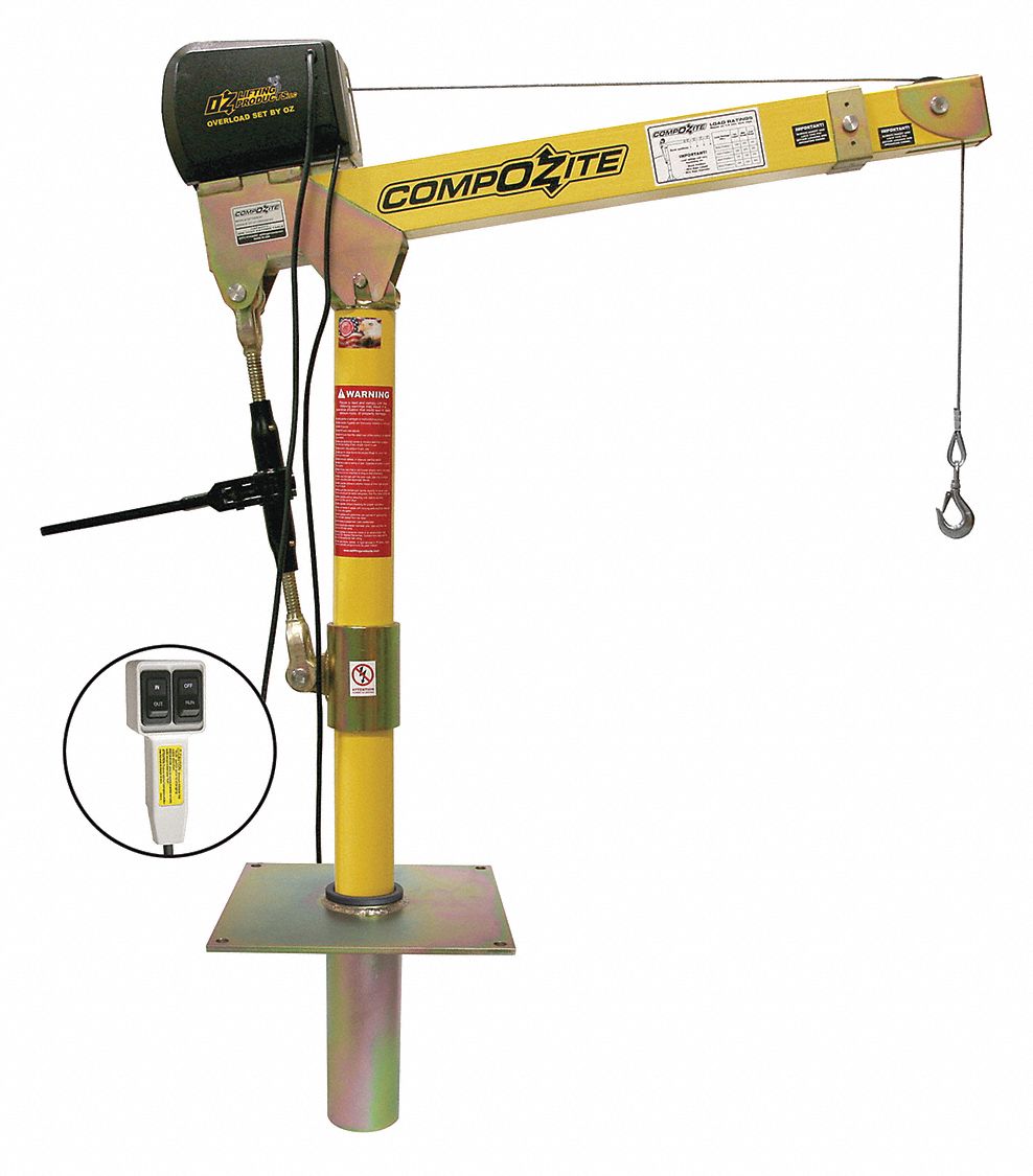 OZ LIFTING PRODUCTS, Composite, Electric, Davit Crane Kit - 302J69 ...
