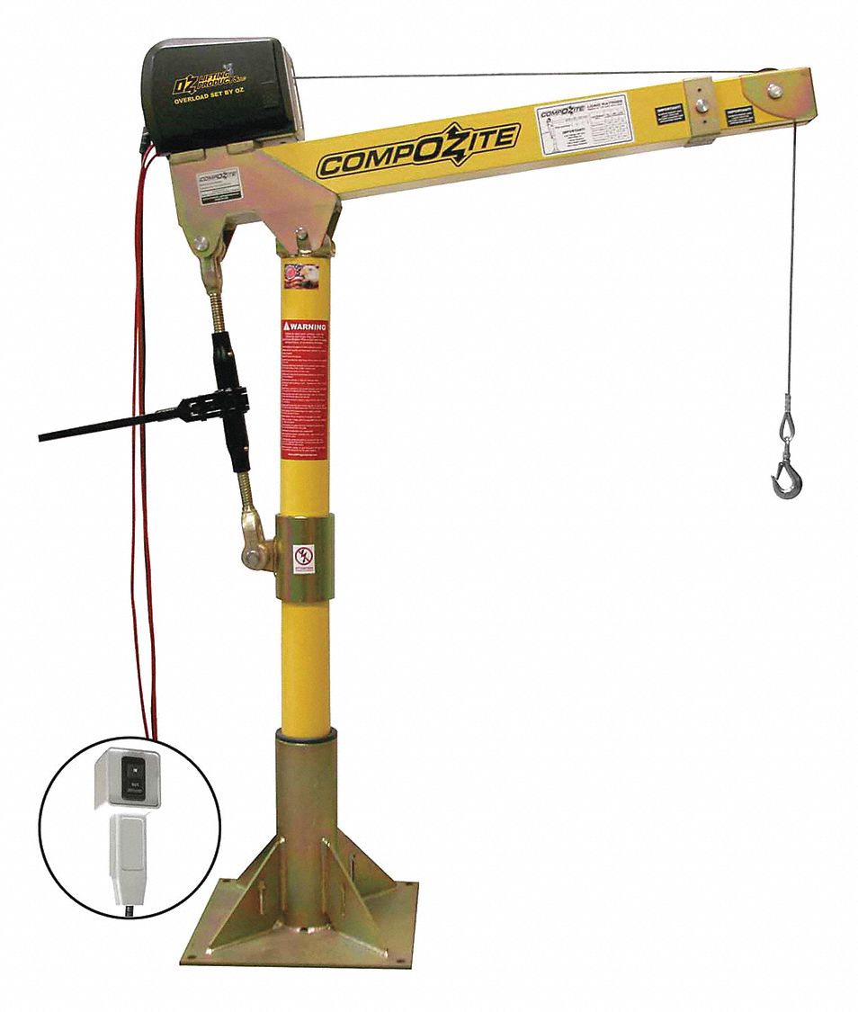 OZ LIFTING PRODUCTS, Composite, Electric, Davit Crane Kit - 302J71 ...