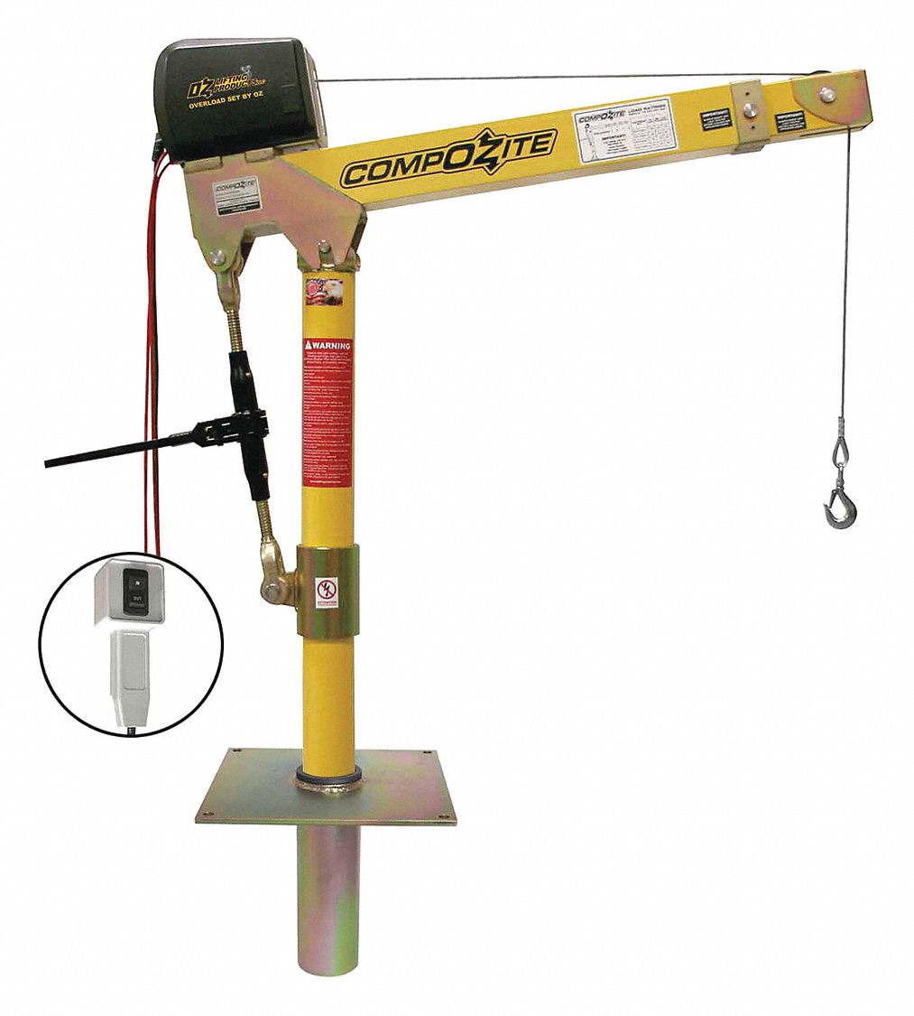 OZ LIFTING PRODUCTS, Composite, Electric, Davit Crane Kit - 302J72 ...