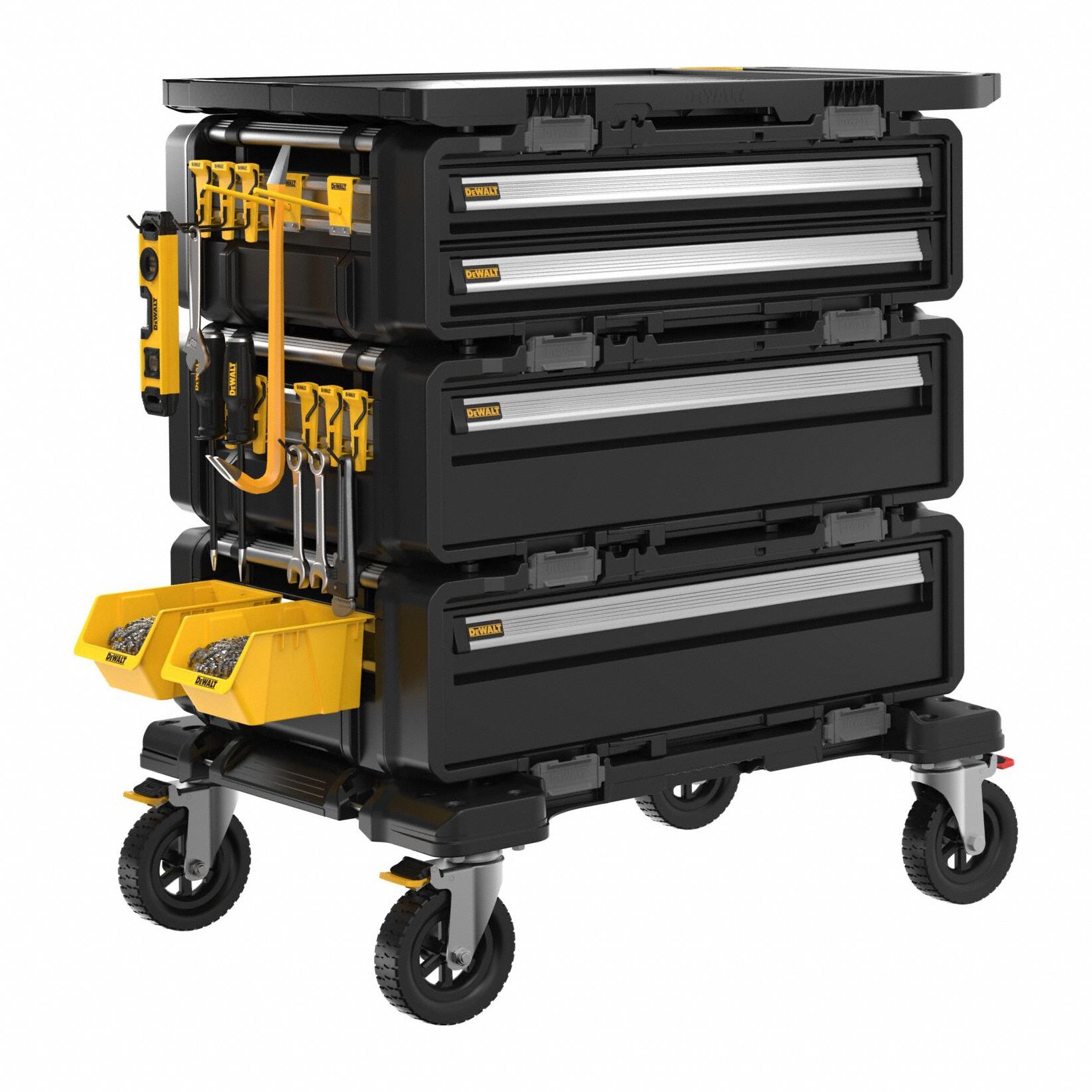 DEWALT Tough System, 6 in W x 5 7/16 in H x 7 1/2 in L, Yellow ...