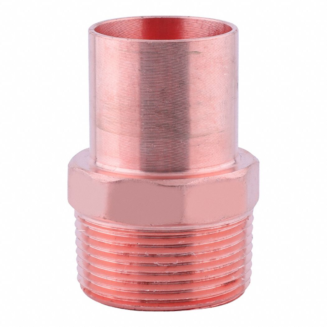 Straight, 1 1/2 in CTS x 1 1/2 in Pipe size, Crimp Adapter Fitting ...