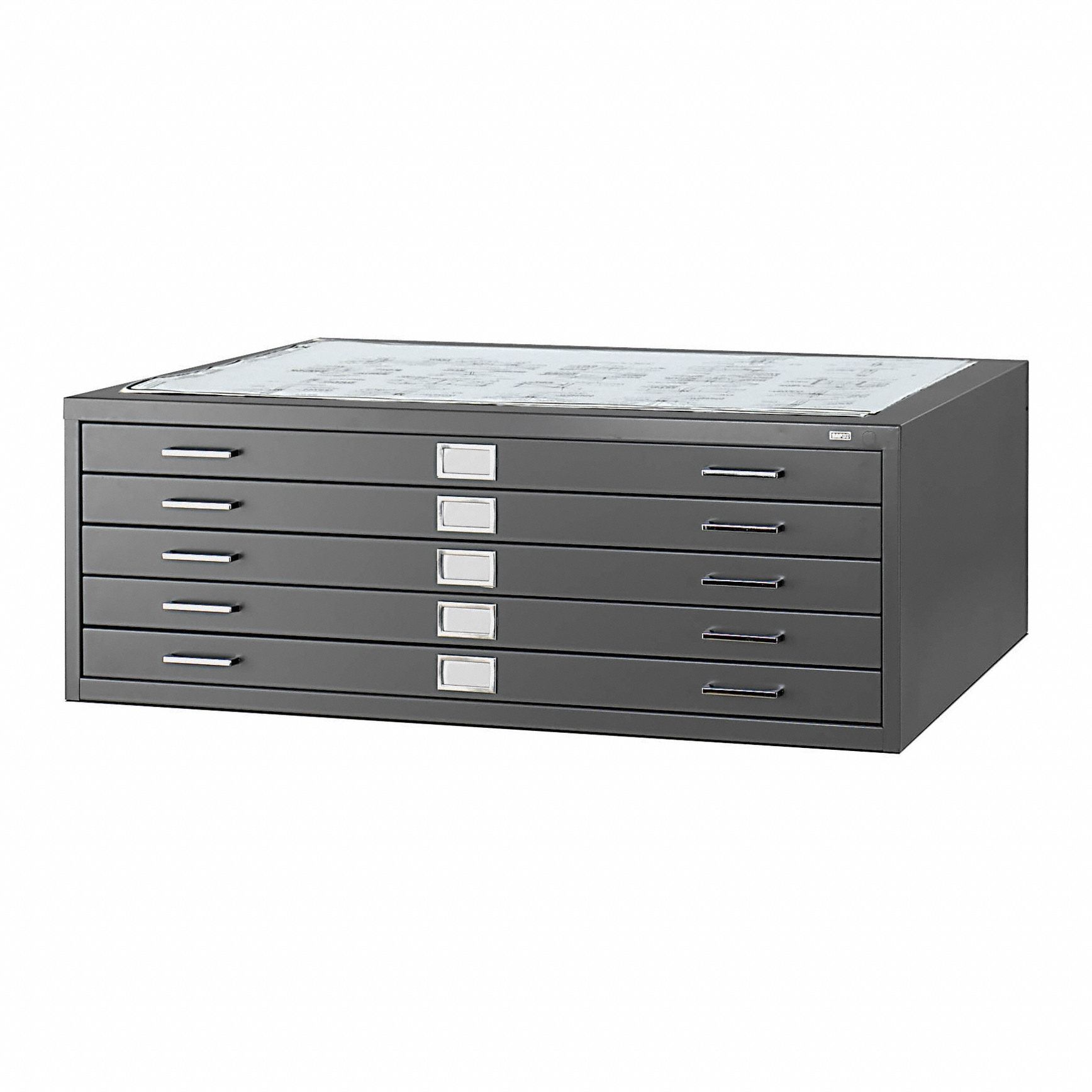 SAFCO PRODUCTS, Black, 5 Drawers, Flat File Cabinet - 842X23|4996BLR ...