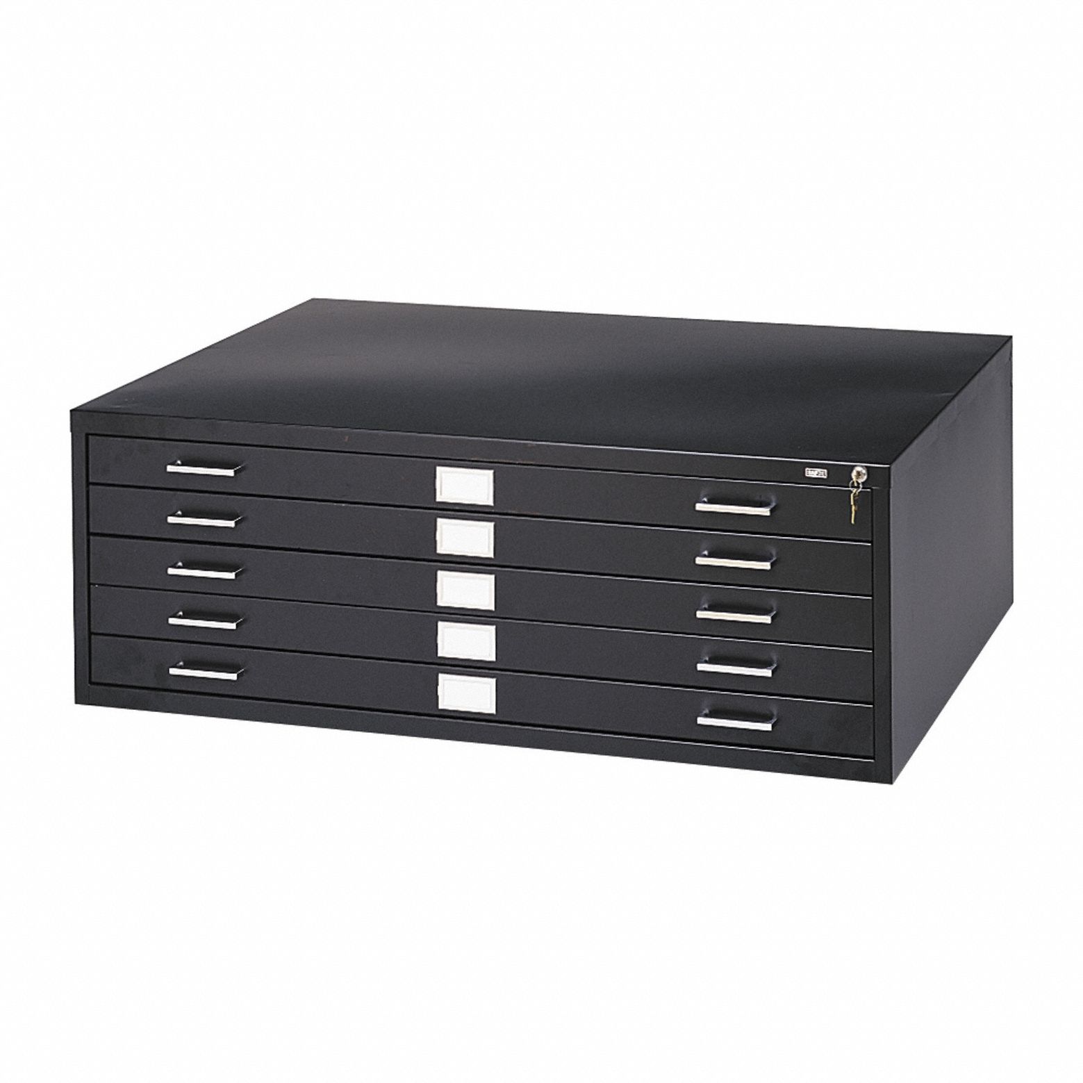 SAFCO PRODUCTS, Black, 5 Drawers, Flat File Cabinet - 842X16|4994BLR ...