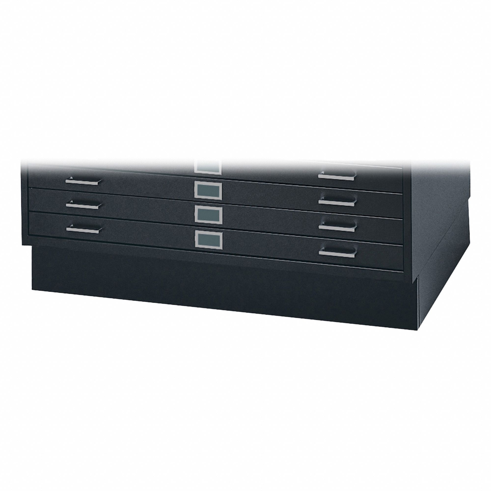 SAFCO PRODUCTS, Black, 1 1/2 in Overall Ht, Flat File Cabinet Base ...