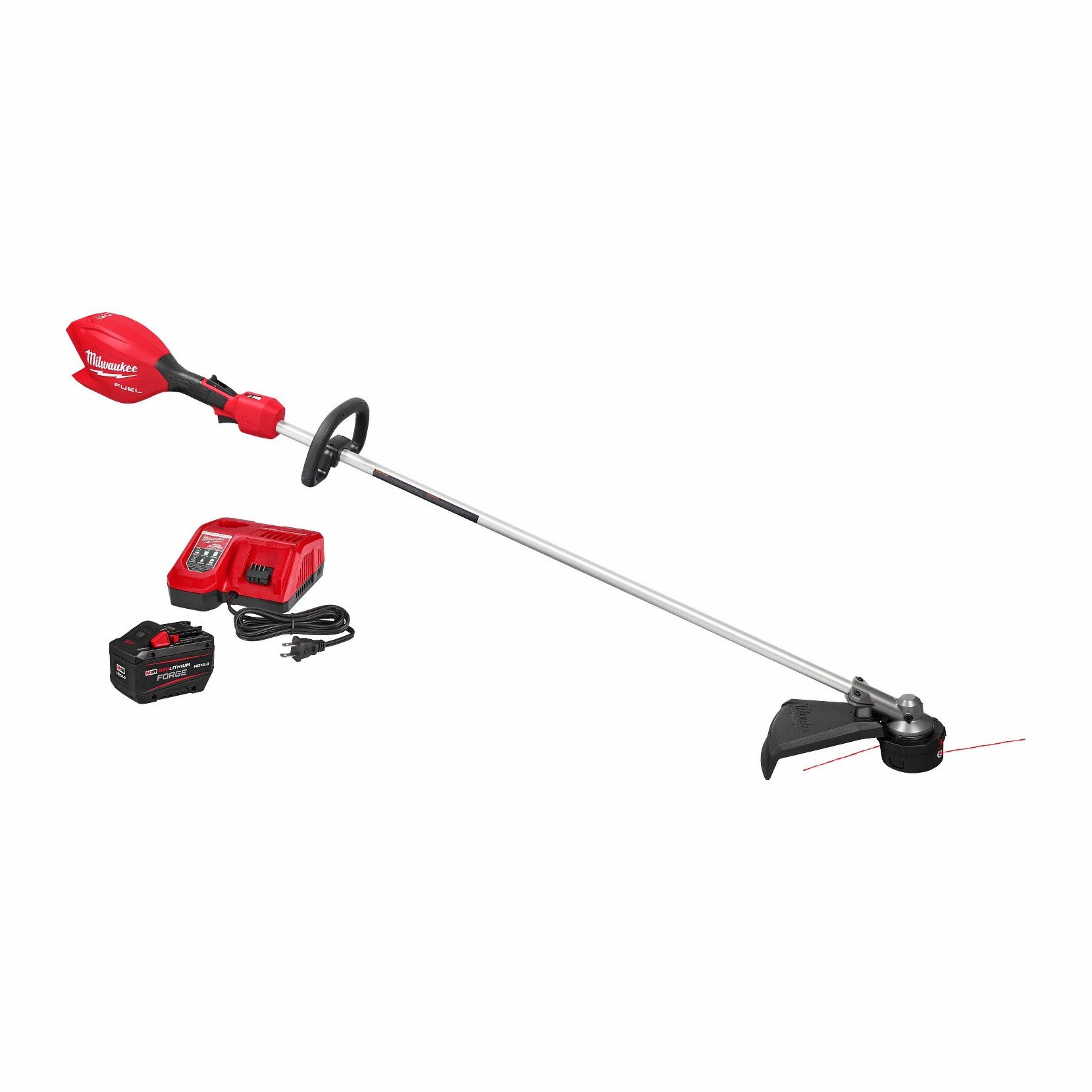 MILWAUKEE, 14 to 16 in Cutting Wd, Straight Shaft, String Trimmer Kit ...