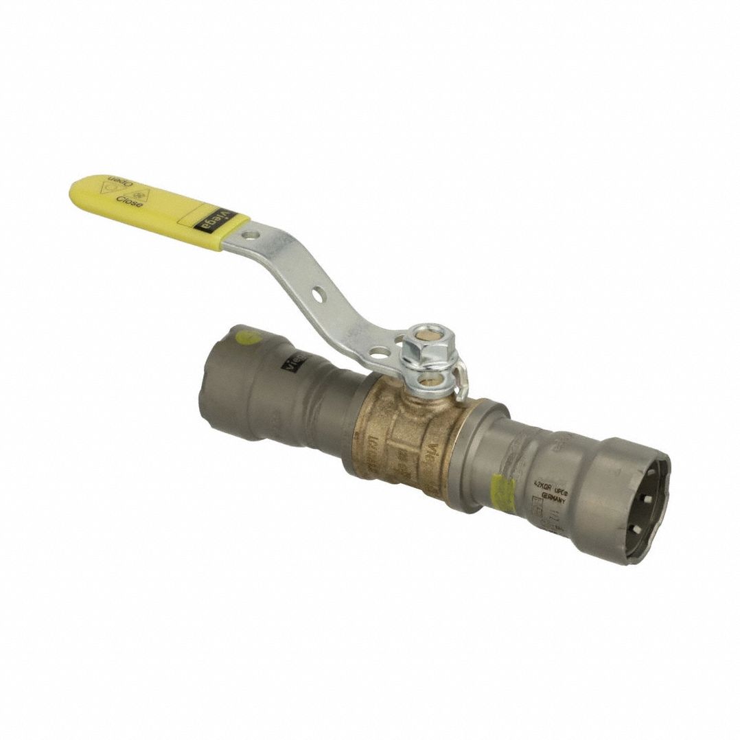 VIEGA MEGAPRESS, 1/2 in, Bronze, Manual Two-Way Ball Valve - 403RE8 ...
