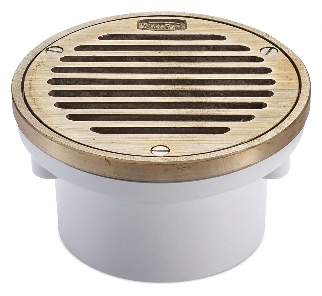 ZURN, 5 3/8 in Overall Dia, Plastic, Floor Drain - 306W96|FD2220-PV3-NT ...