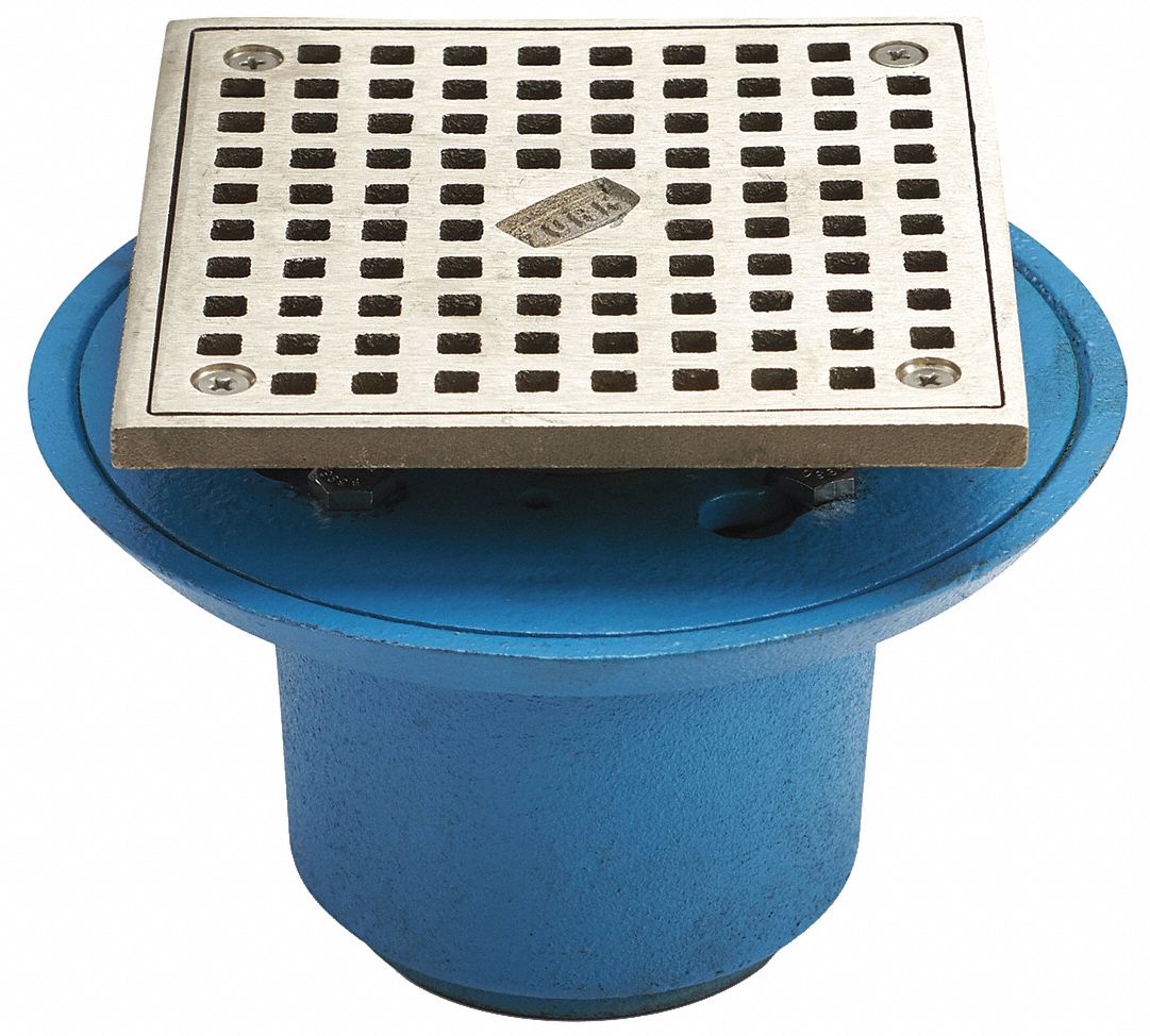 ZURN, Drain Clamp Collar & 5" Sq. Nickel,2" - 306X40|FD2254-IP2-S5 ...