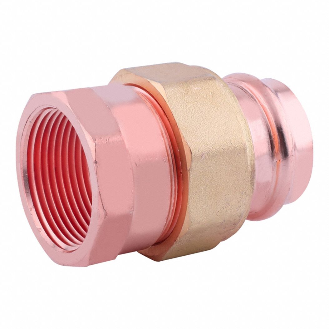 Straight, 2 in CTS x 2 in Pipe size, Crimp Union Fitting - 816Z96 ...