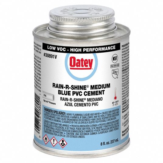 OATEY, Rain-R-Shine, 8 fl oz, Cement - 807W28|30891V - Grainger
