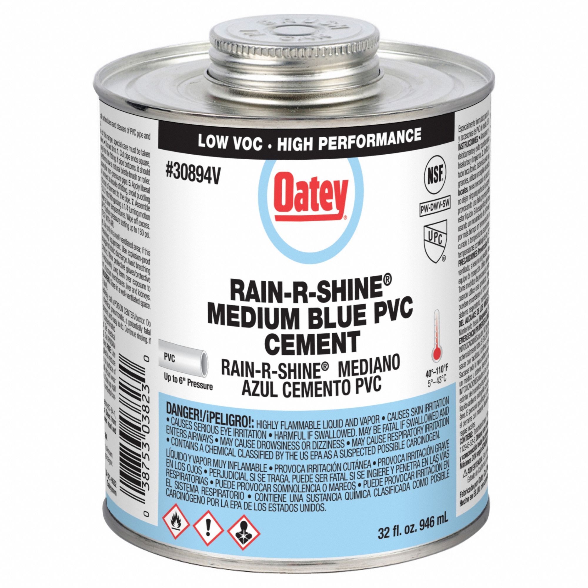 OATEY, Rain-R-Shine, 32 fl oz, Cement - 807W30|30894V - Grainger