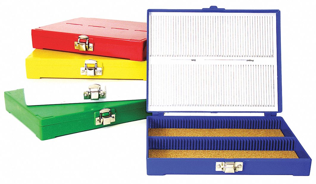 Slide Storage Box,100 Capacity - Grainger