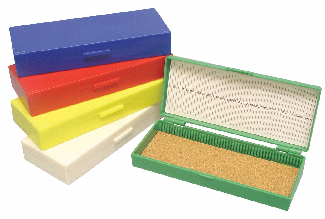 Slide Storage Box,50 Capacity - Grainger