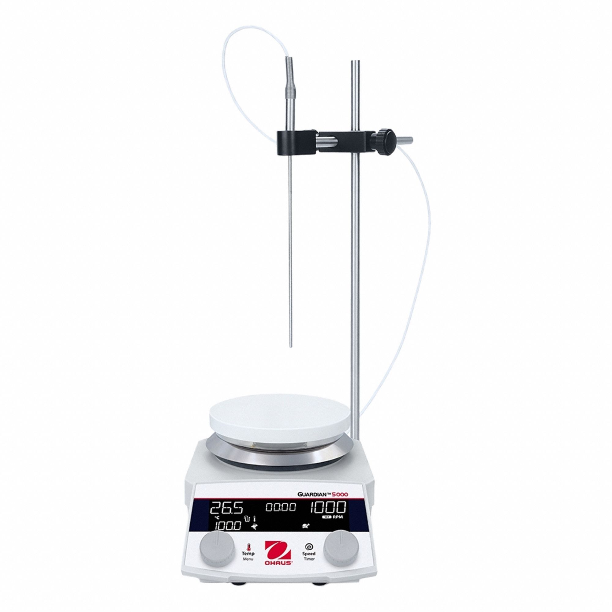 OHAUS, 1 Positions, Round, Hot Plate Stirrer - 847V55|e-G52HSRDA KIT ...