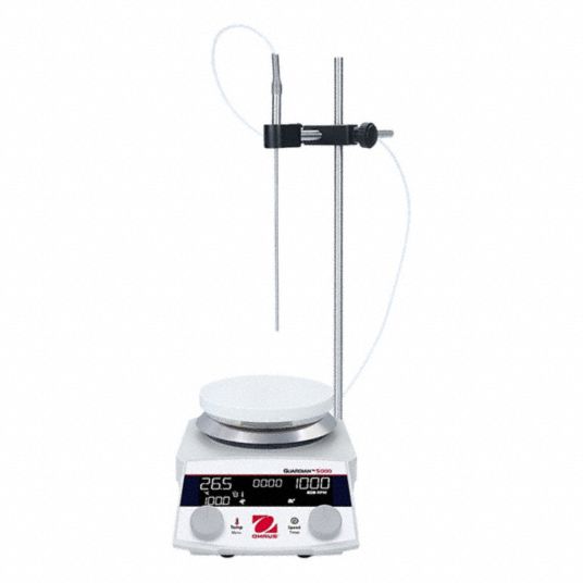 OHAUS, 1 Positions, Round, Hot Plate Stirrer - 847V55|e-G52HSRDA KIT ...